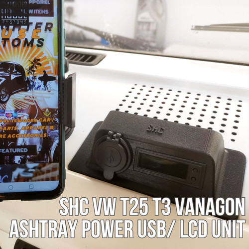 SHC VW T25 T3 Vanagon Ashtray Power USB/ LCD Unit | SHC CURRENT
