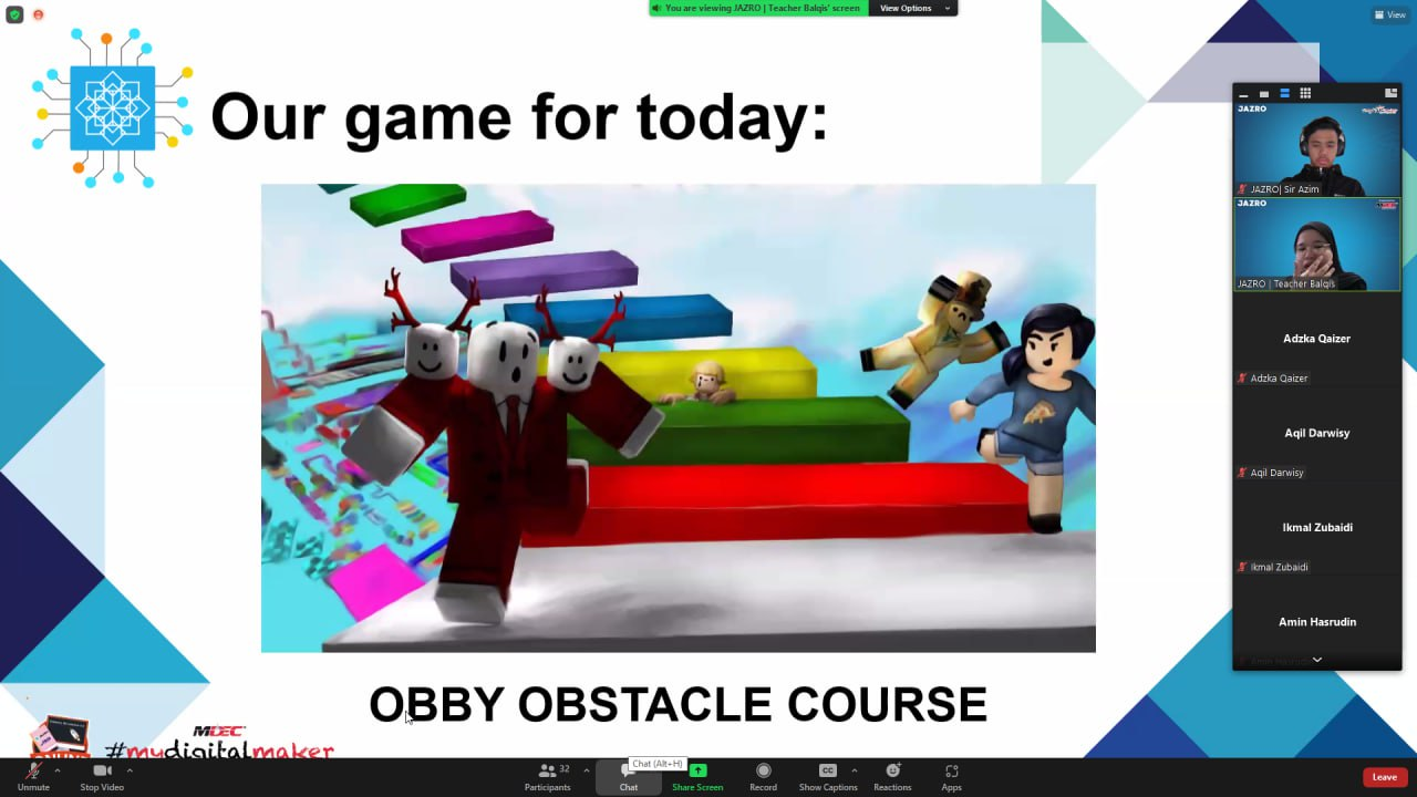 Kelas 'Code Junior With Roblox'