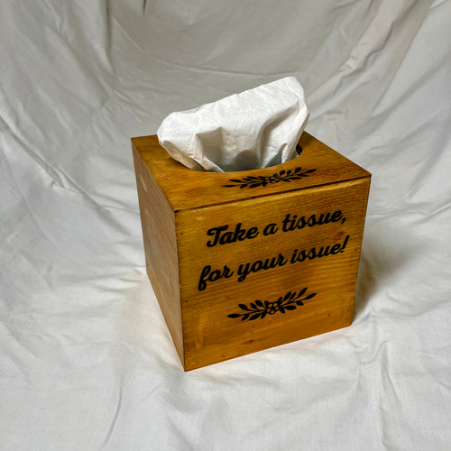 "Tissue for Issue" Square Tissue Box Cover | Tammy's