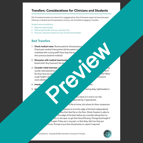 Transfers: Considerations for Clinicians and Students | The OT Hub