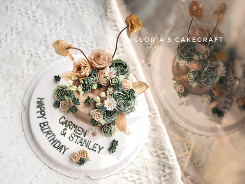 4" Full Blossom with Wafer Flower Extension | Gloria's CakeCraft