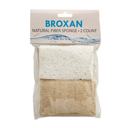 BROXAN Natural Fiber Sponge - 2 Count | blueoco