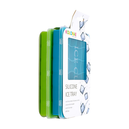 KOLORAE Ice Tray 24 Cube with Lid - 2 Count | blueoco