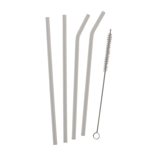 KOLORAE Reusable Glass Straws with Brush - Set of 5 | blueoco