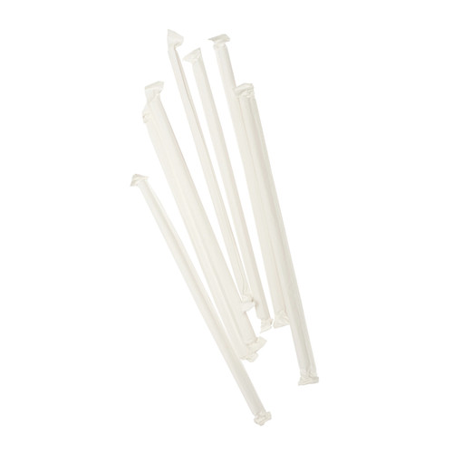 KOLORAE Individually Paper Wrapped Clear Flex Straws 75 Count | blueoco