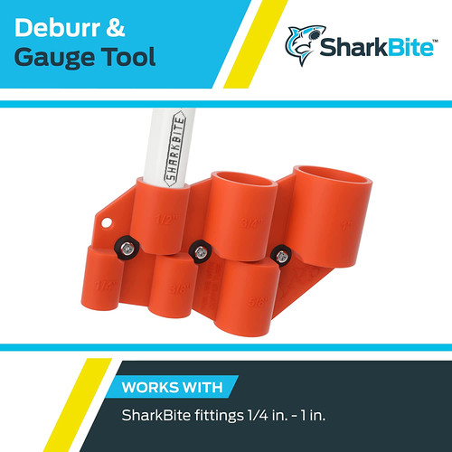 SharkBite 1/4 Inch to 1 Inch Depth Gauge and Pipe Deburring Tool ...