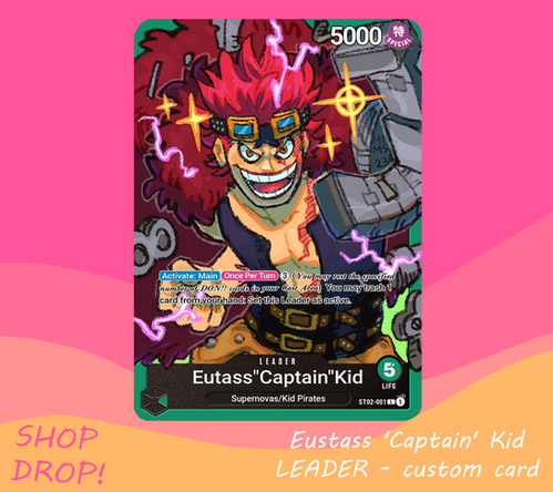 Eustass'Captain'Kid LEADER card customizado - ONE PIECE CARD GAME ...