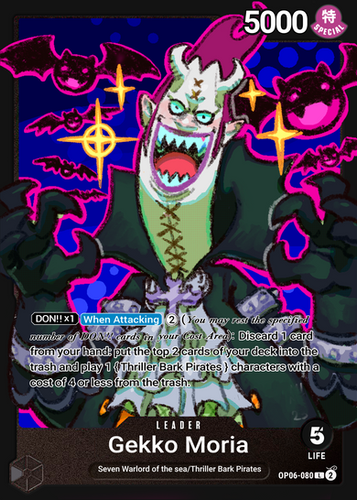 Moria LEADER card customizado - ONE PIECE CARD | PumpcatStore