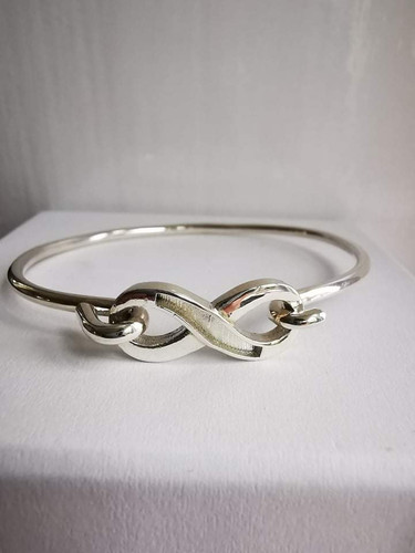 Sterling Silver Infinity Bangle | Sacco's Makes It