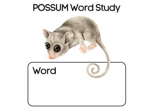Word Learning Strategy: POSSUM | Tracks to Literacy