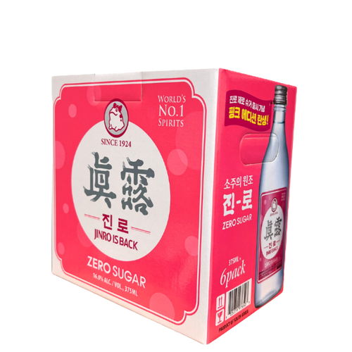 JINRO IS BACK ZERO SUGAR SOJU 375mL 6pk | COAM