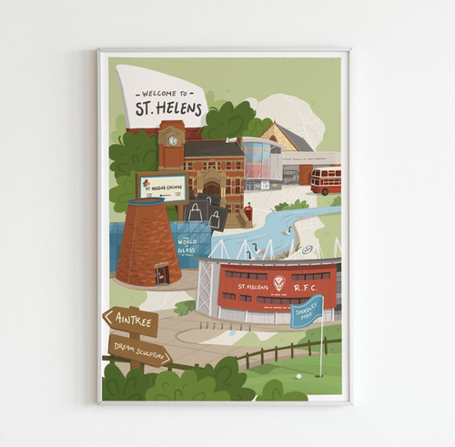 St. Helens Print | Naomi Illustration