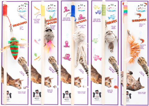 Cat Lures Full Toy w/ Dowel Rod | Chris the Cat