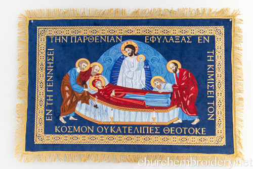 Fully-embroidered Orthodox Church Shroud (Epitaphios) of Theotokos ...