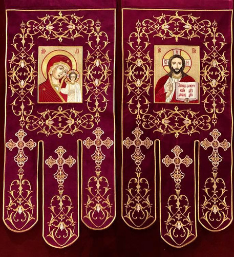 Vibrant Fully Embroidered Church Banner for Worship and Events