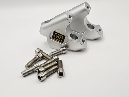 GS Handlebar Mount Risers - Silver | GS Accessories