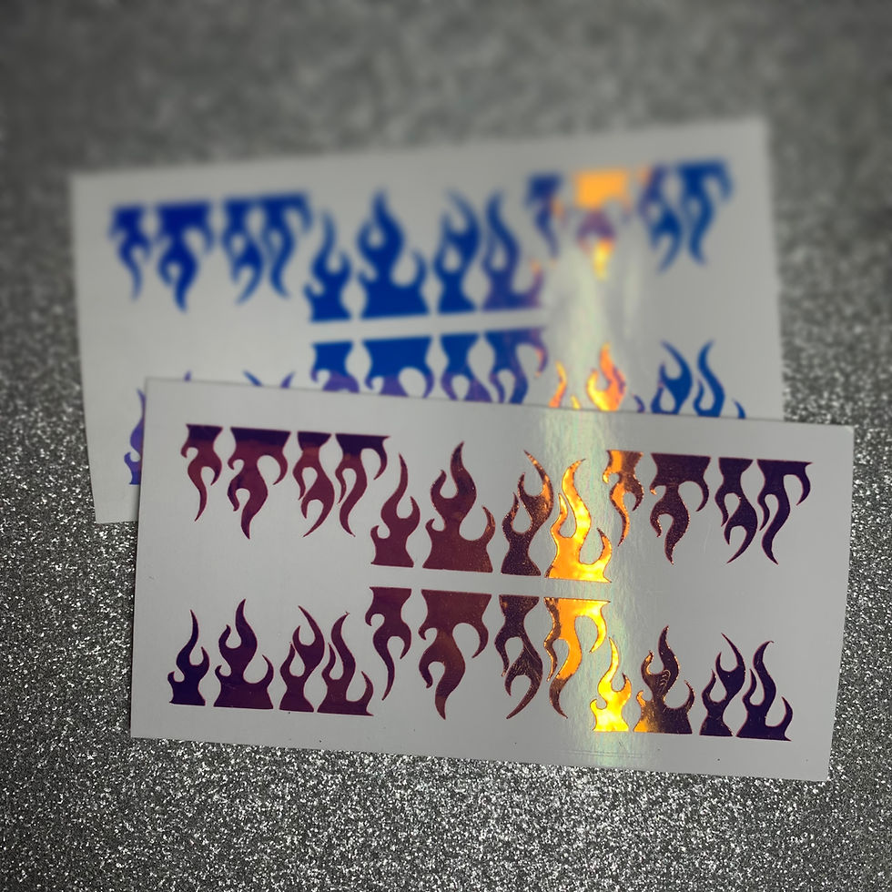 Holographic Fire Stickers | Sparkle Stickers