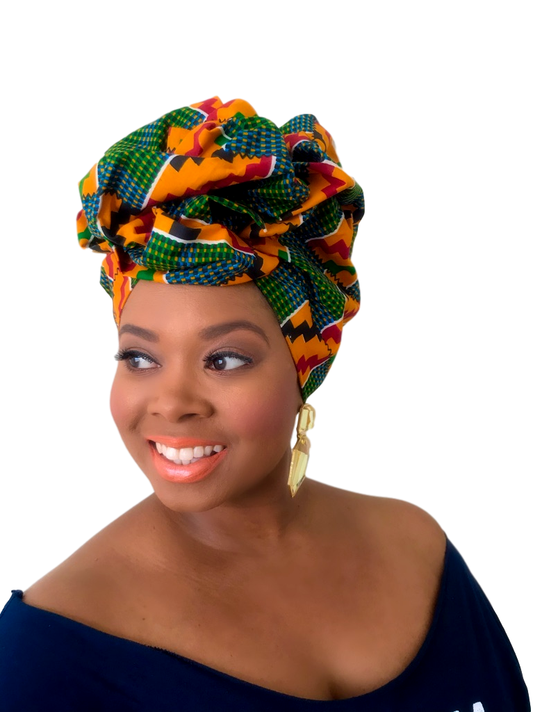 "Traditional" African Print Head Wrap | crownedinroyalty