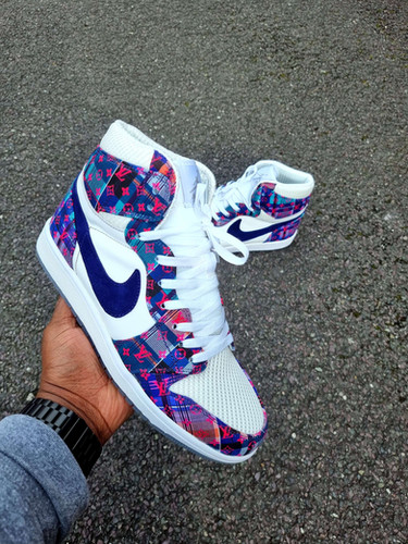 Custom Monogram AJ1 High Jordan 1 Sneakers - Uniquefit Customs