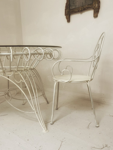 Mid Century Italian Ironwork Garden Table | Three Front Doors