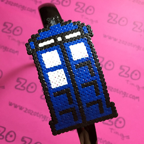 Buy our Doctor Who Tardis Pixel Headband brought to you by ZoZoTings.com