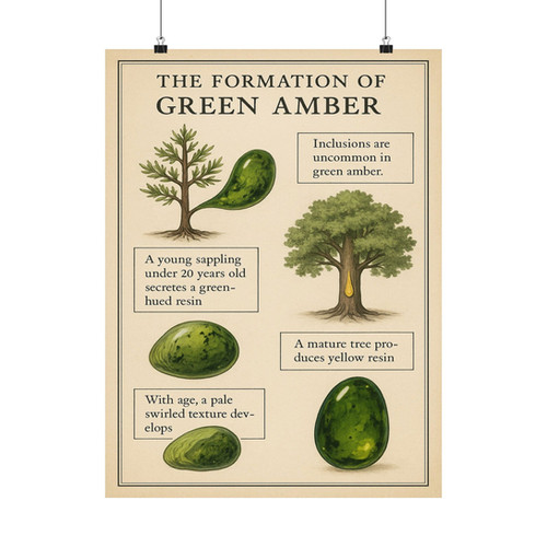 The formation of green Amber Poster