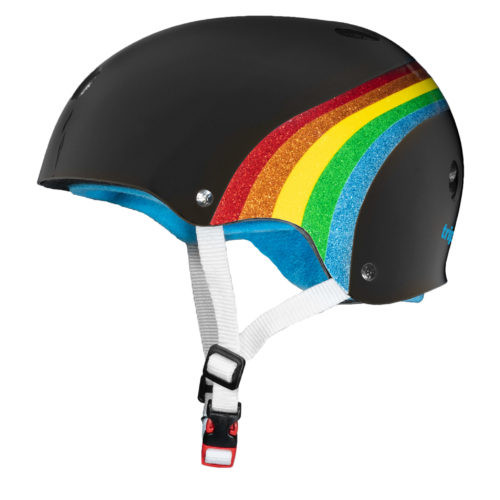 TRIPLE EIGHT CERTIFIED SWEATSAVER RAINBOW HELMET - BLACK | Surf City Skates