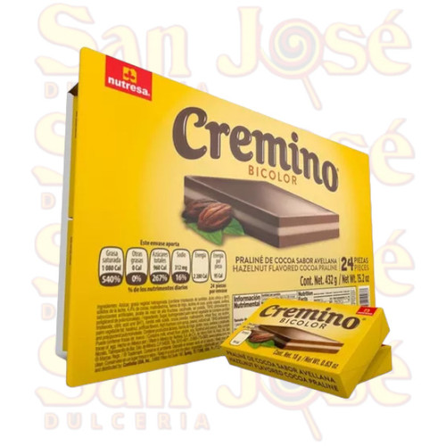 CREMINO BICOLOR C/24 PZAS 18GR NUTRESA | Dulceria San Jose
