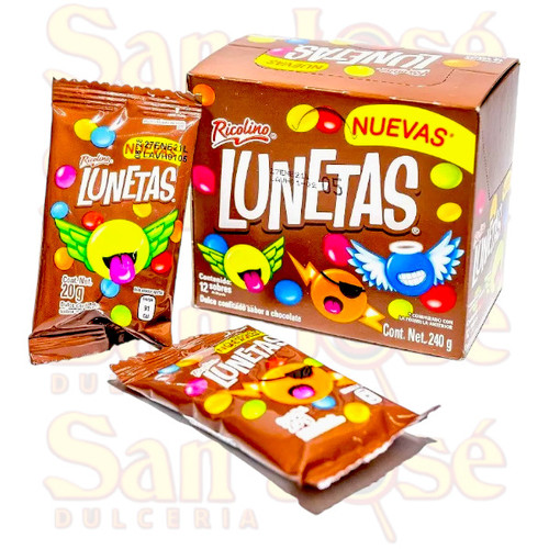 LUNETAS COLORES DIS C/12/240GR RICOLINO | Dulceria San Jose