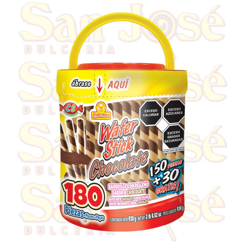 WAFFER STICK CHOCOLATE C/180 PZAS DELICIAS | Dulceria San Jose