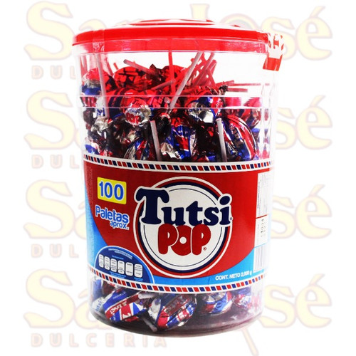 TUTSI POP C/100 PZAS CEREZA | Dulceria San Jose