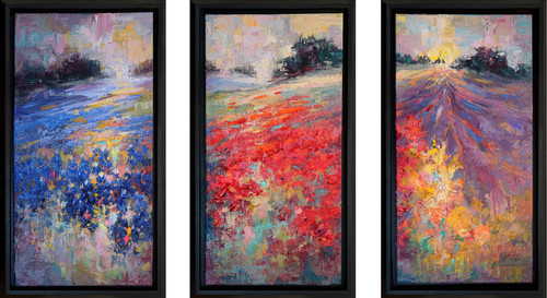 Chromatic Transitions - Set of 3 - 18x36 each - Original Artwork | The ...