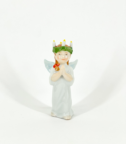 Nr: 820 - Engel med lucia krans - Bing og Grøndahl B&G | www.gl-antik.dk