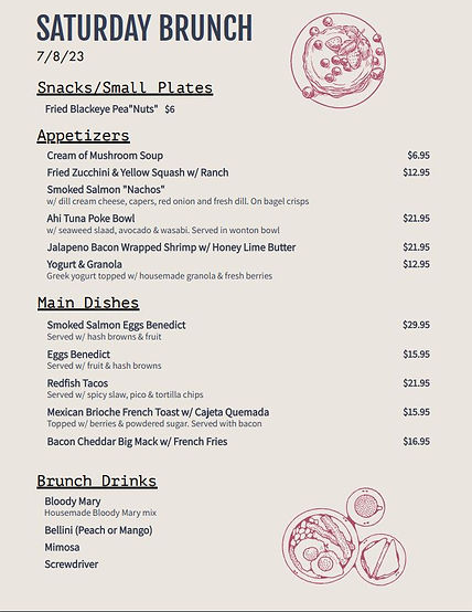 Menu | Lake Breeze Ski Lodge | Lake McQueeney