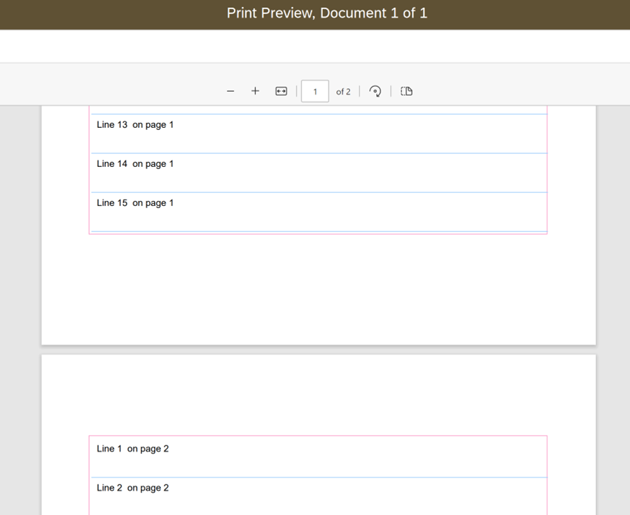 Printing multiple pages dynamically with SAP Adobe forms