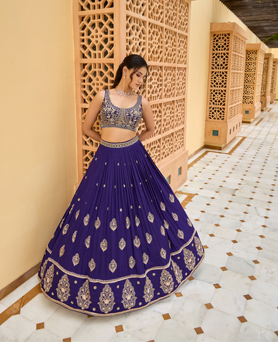 Ladlee Atlanta Purple Lehenga - Sanskruti Lehenga Online | Ladlee Atlanta