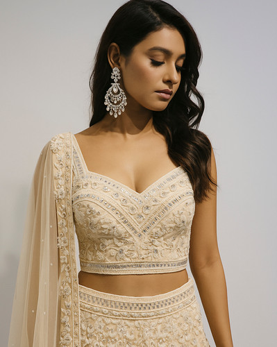 Ivory Whisper Bridal Lehenga | ladlee.com