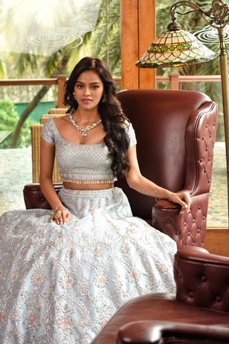POWDER BLUE LEHENGA | ladlee.com