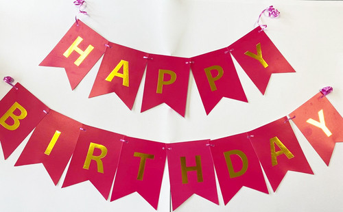 BANDERIN HAPPY BIRTHDAY 7PZ SURTIDO | papelisimomx