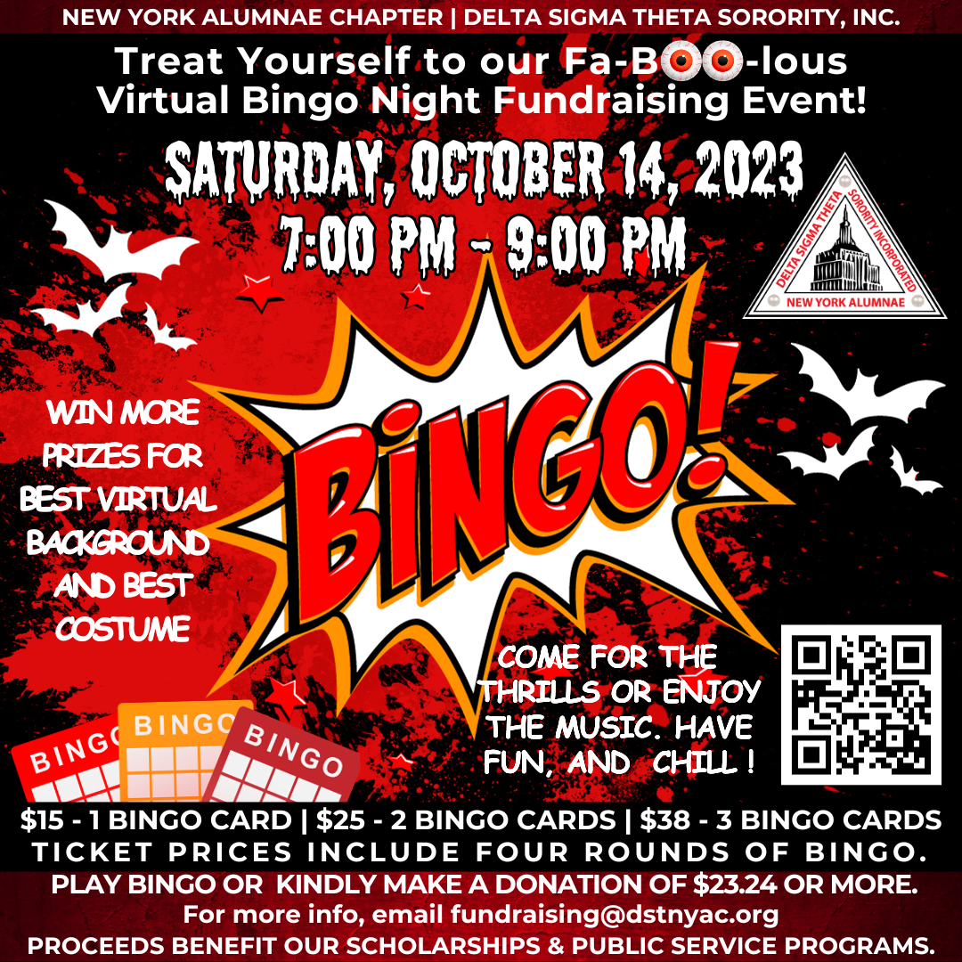 FaBOOlous Virtual Bingo Night | DST | NYAC Chapter