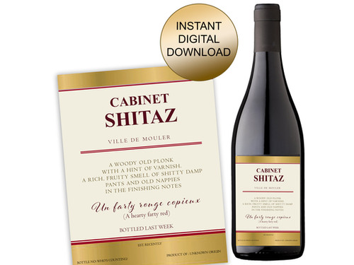 Cabernet Shitaz, spoof wine label, Christmas funny wine label | Wide ...