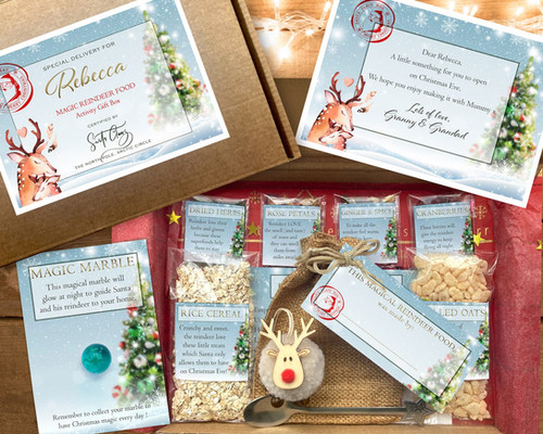 Personalised Reindeer Food, Christmas Activity Gift Box for 1 or 2 ...