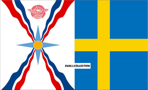 Mix Flagga Assyriska/Svenska Flaggan (för student & annat) | Dani.i ...
