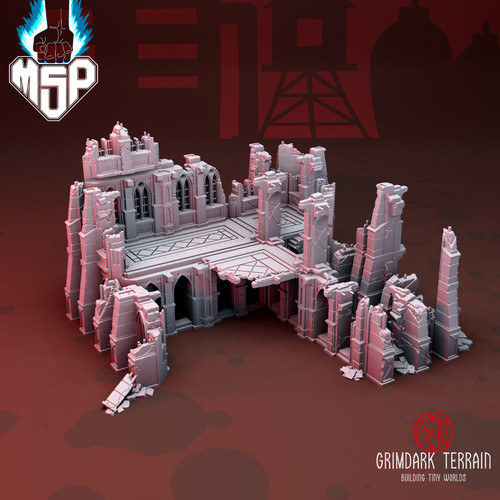 Imperial Palace Large Ruin Building V6 - GrimDark Terrain | MegaSonicPunch
