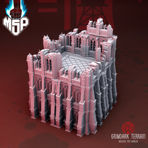 Imperial Palace Large Ruin Building V3 - GrimDark Terrain | MegaSonicPunch