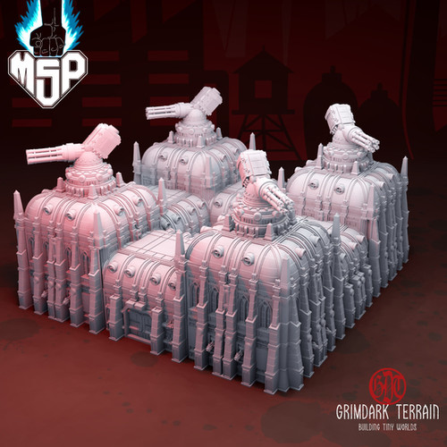 Great Imperial Palace Reinforced 3x3 - GrimDark Terrain | MegaSonicPunch