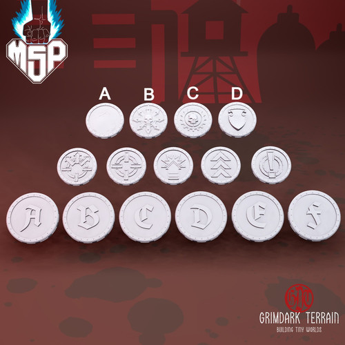 Order Token Set (55 Token + 6 Objectives) - GrimDark Terrain ...