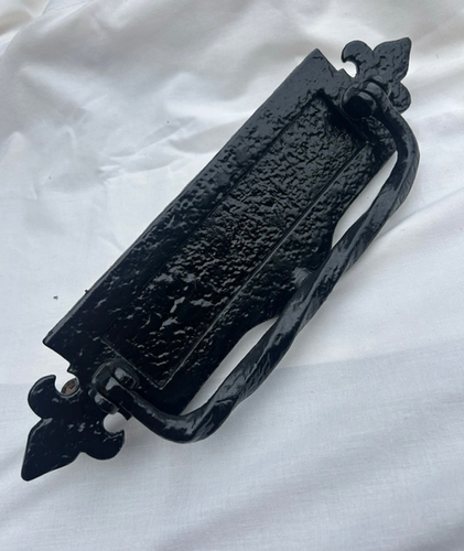 Large Antique Front Door Knocker Letterbox Period Cast Iron Gothic ...