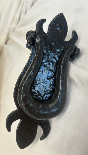 Old Antique Front Door knocker Period Cast Iron Gothic Tudor Metal ...