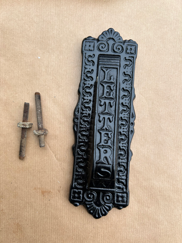 Antique Victorian Door Letterbox Cast Iron Reclaimed Period Antique ...
